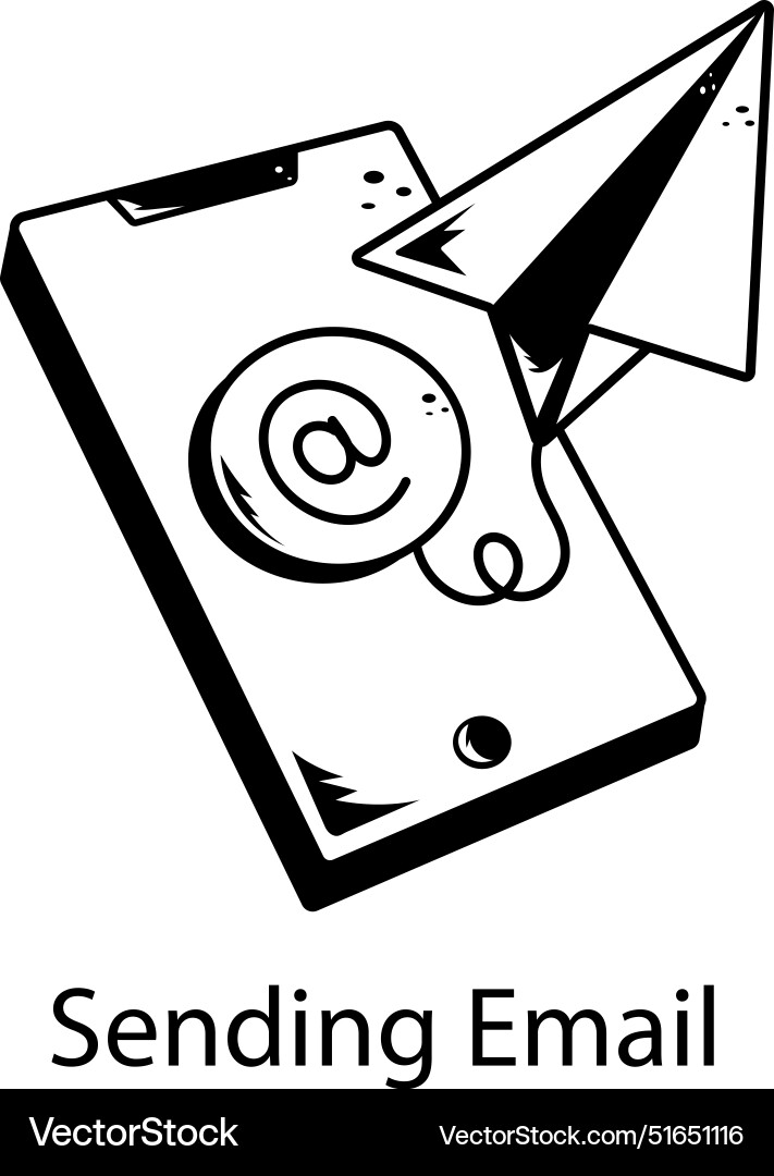 Sending email Royalty Free Vector Image - VectorStock