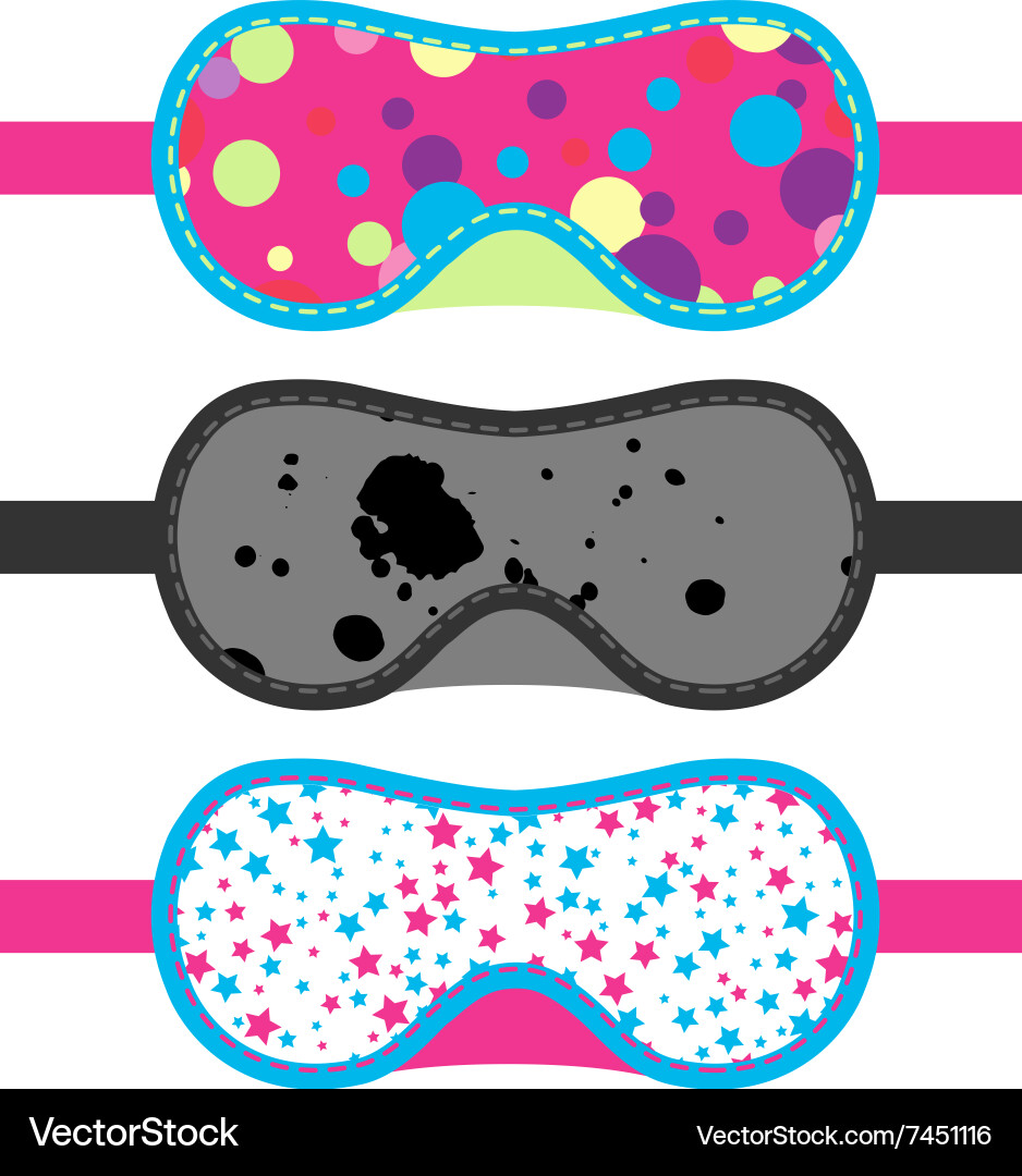 Sleeping mask set Royalty Free Vector Image - VectorStock