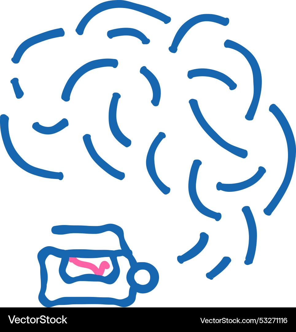 Smoke bomb protest meeting icon doodle Royalty Free Vector