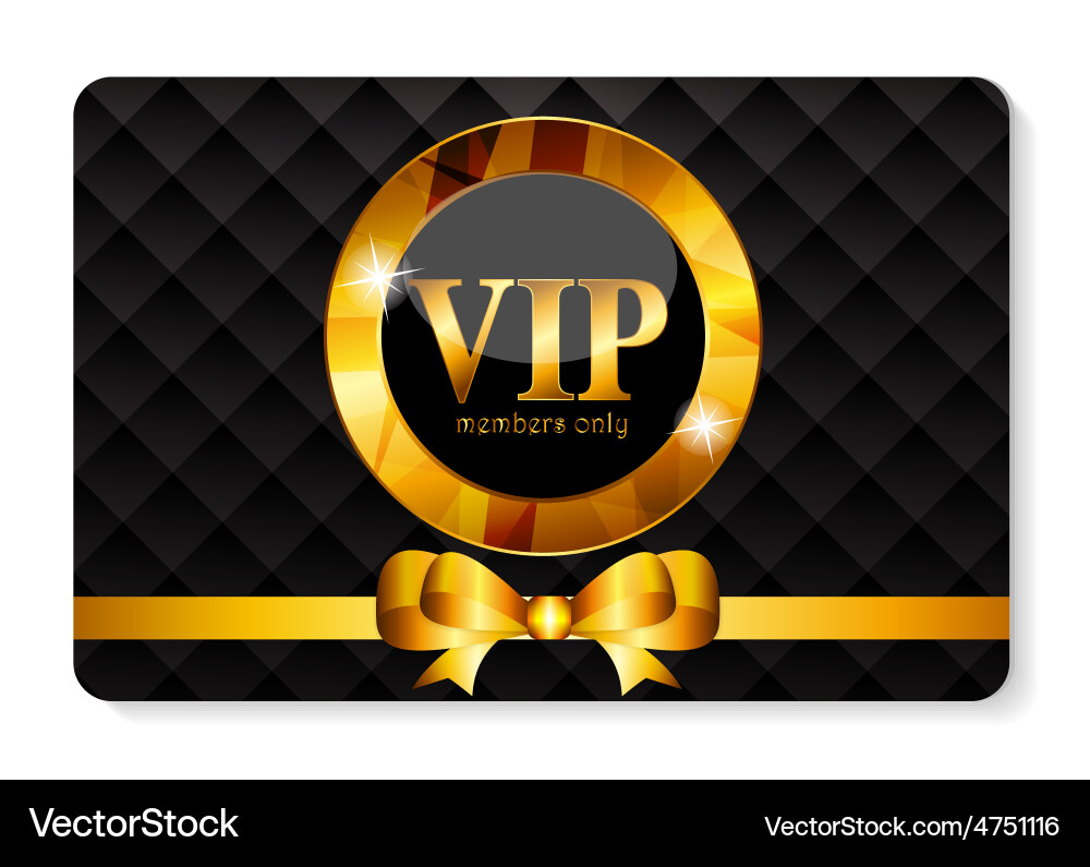 Vip members card Royalty Free Vector Image - VectorStock