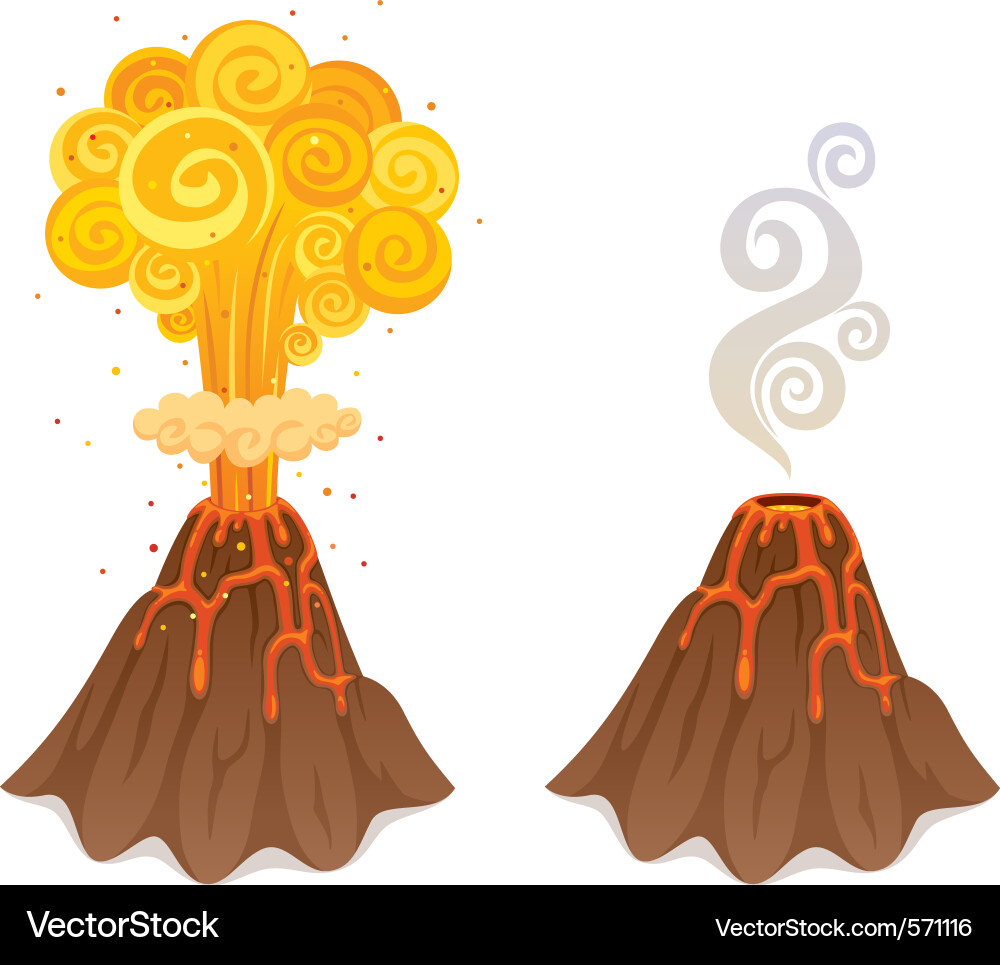 Volcano Royalty Free Vector Image - VectorStock