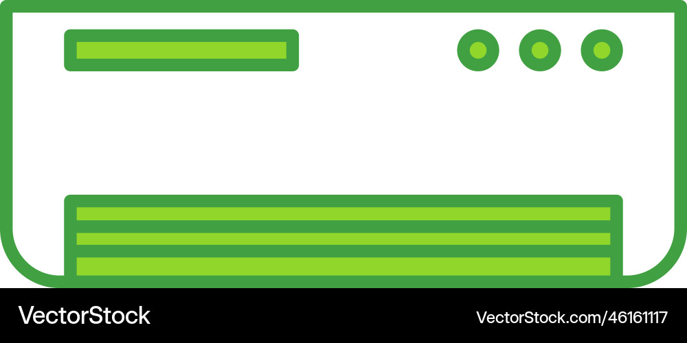 Air conditioner technology icon with green Vector Image