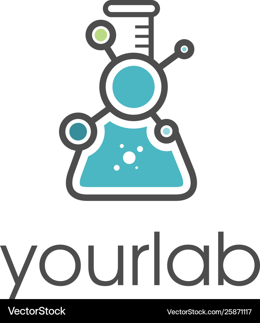 Chemical-lab-logo-template Royalty Free Vector Image