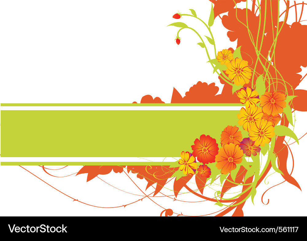 Floral border Royalty Free Vector Image - VectorStock