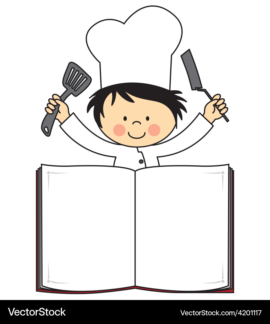 Little chef boy Royalty Free Vector Image - VectorStock