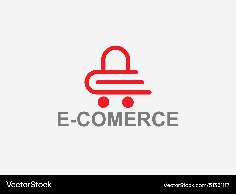 Modern ecommerce store logo Royalty Free Vector Image