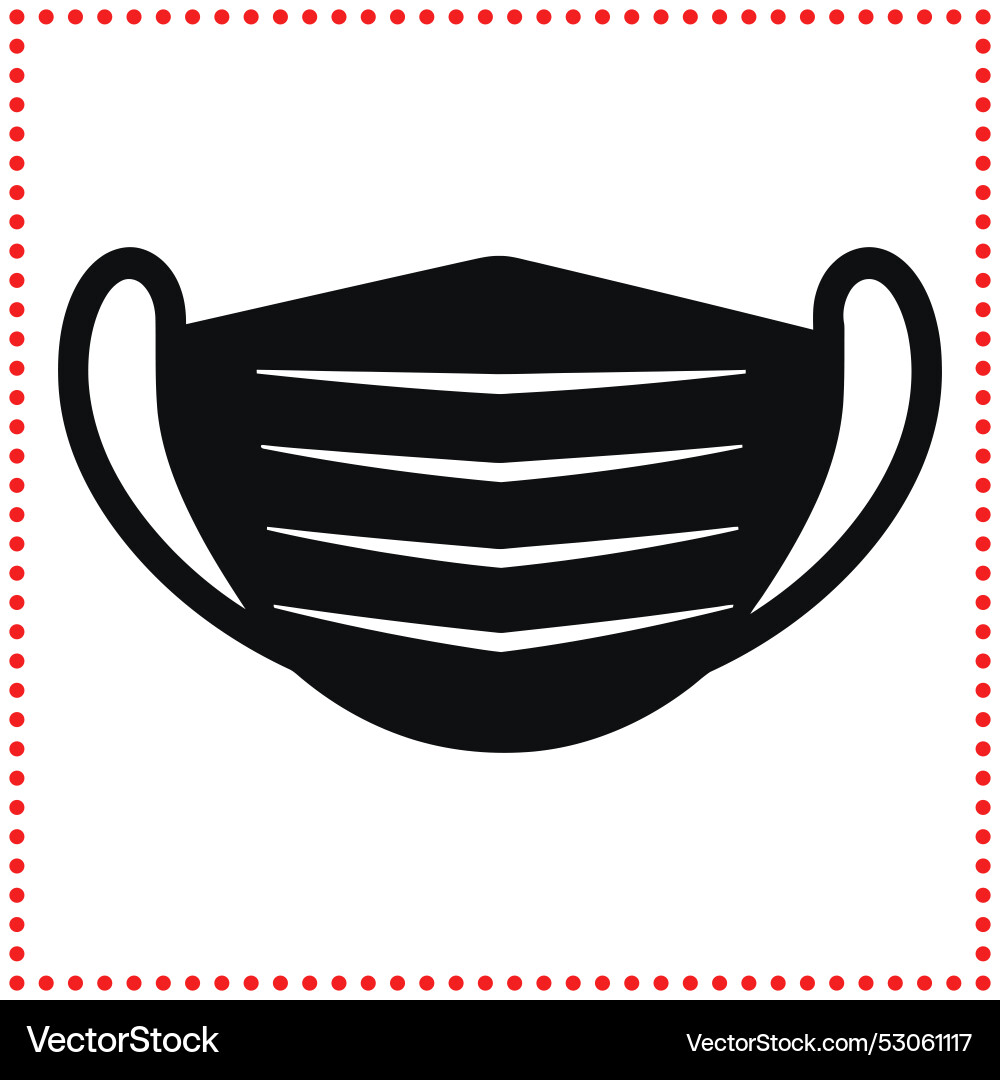 Modern face mask silhouette fitting for trendy Vector Image