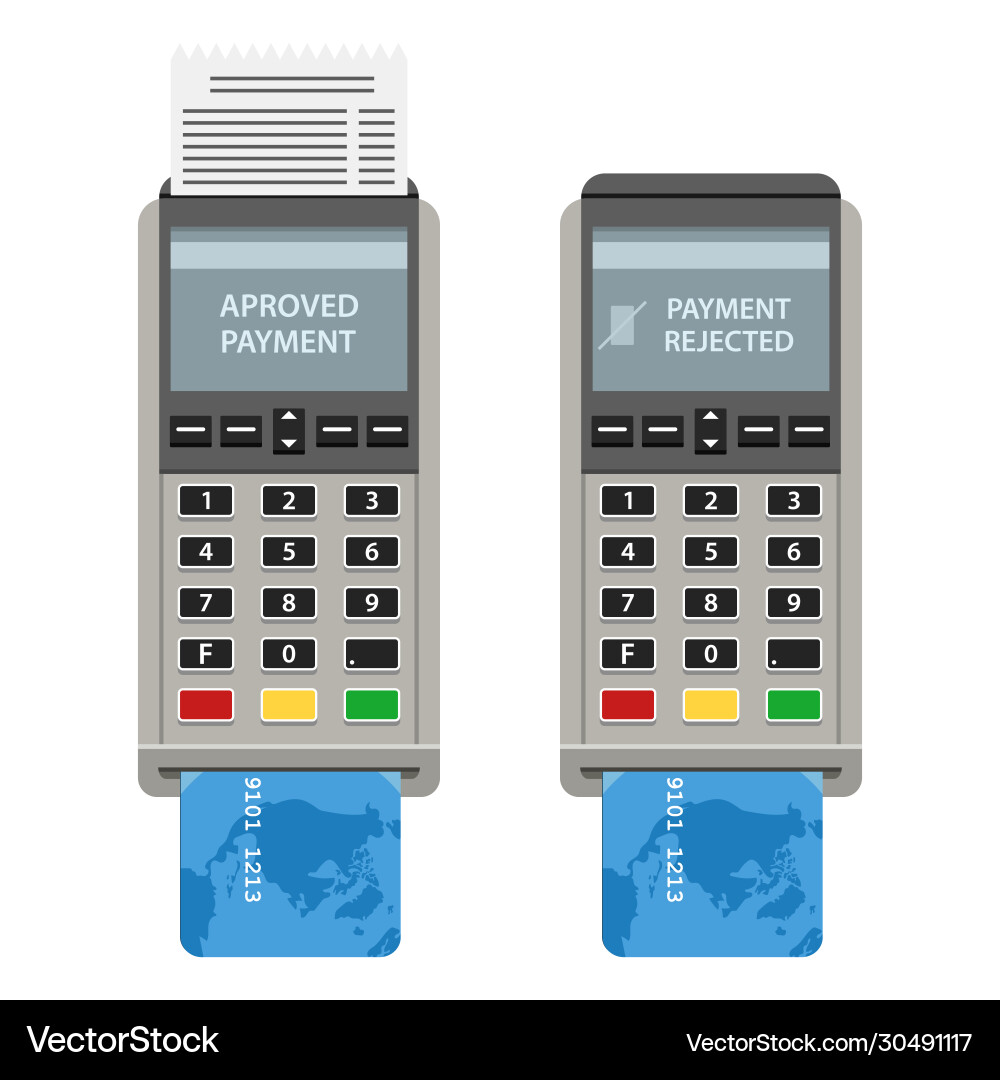 Pos machine Royalty Free Vector Image - VectorStock