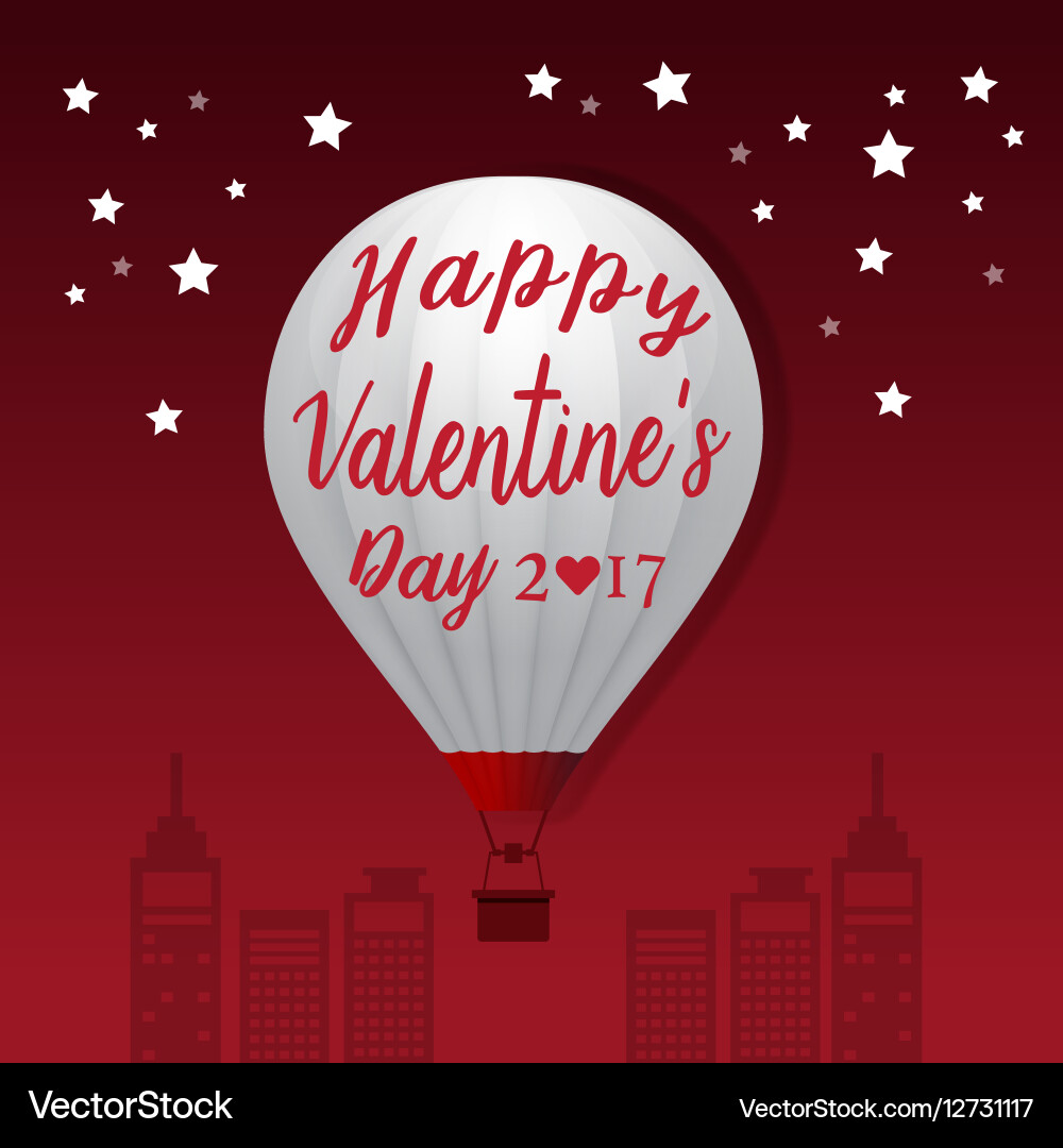 Valentine's Day Heart Balloons Royalty Free Vector Image