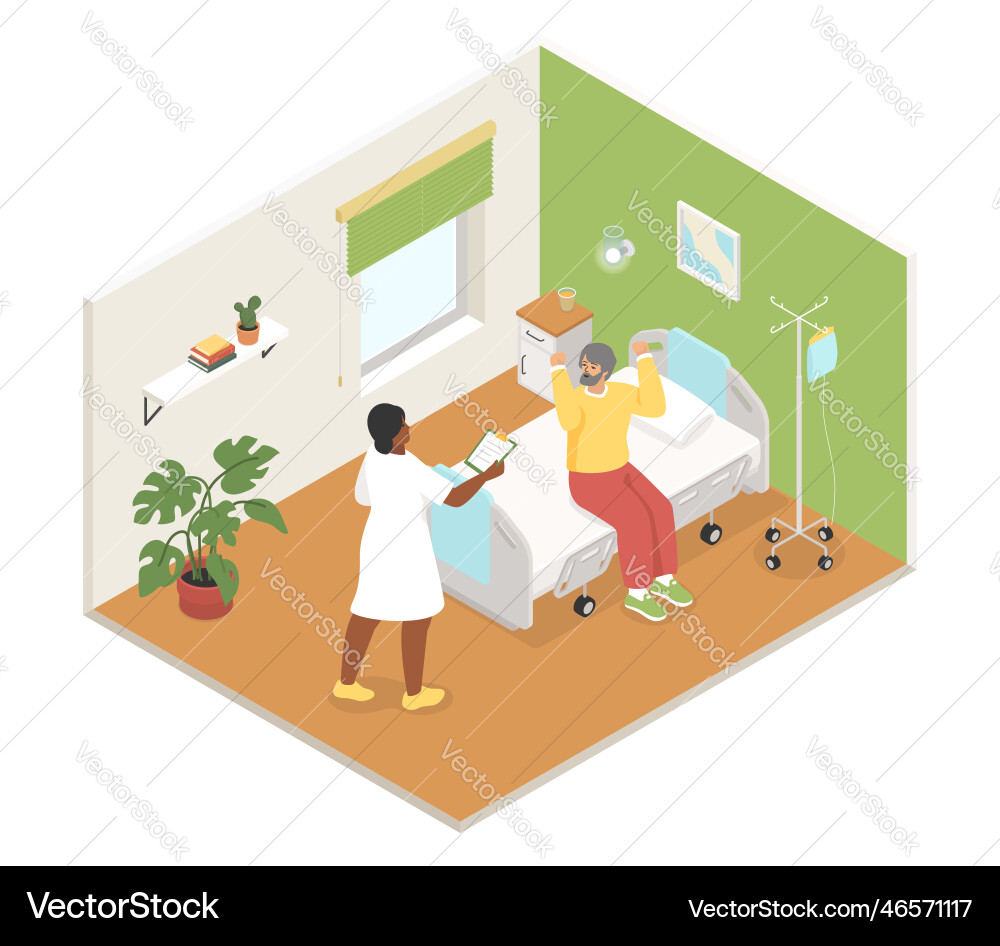 Visiting a doctor - modern colorful Royalty Free Vector