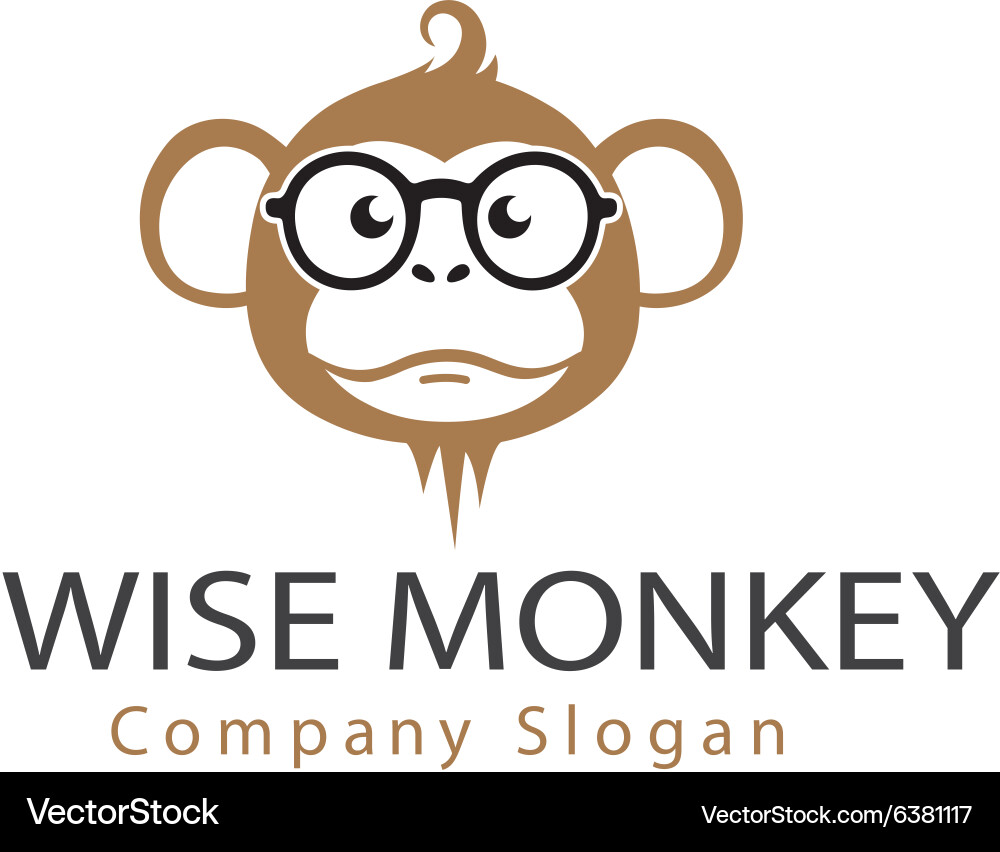 Wise monkey design Royalty Free Vector Image - VectorStock