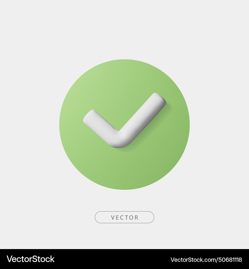 3d green circle checkmark icon Royalty Free Vector Image 3d green circle checkmark icon Royalty Free Vector Image