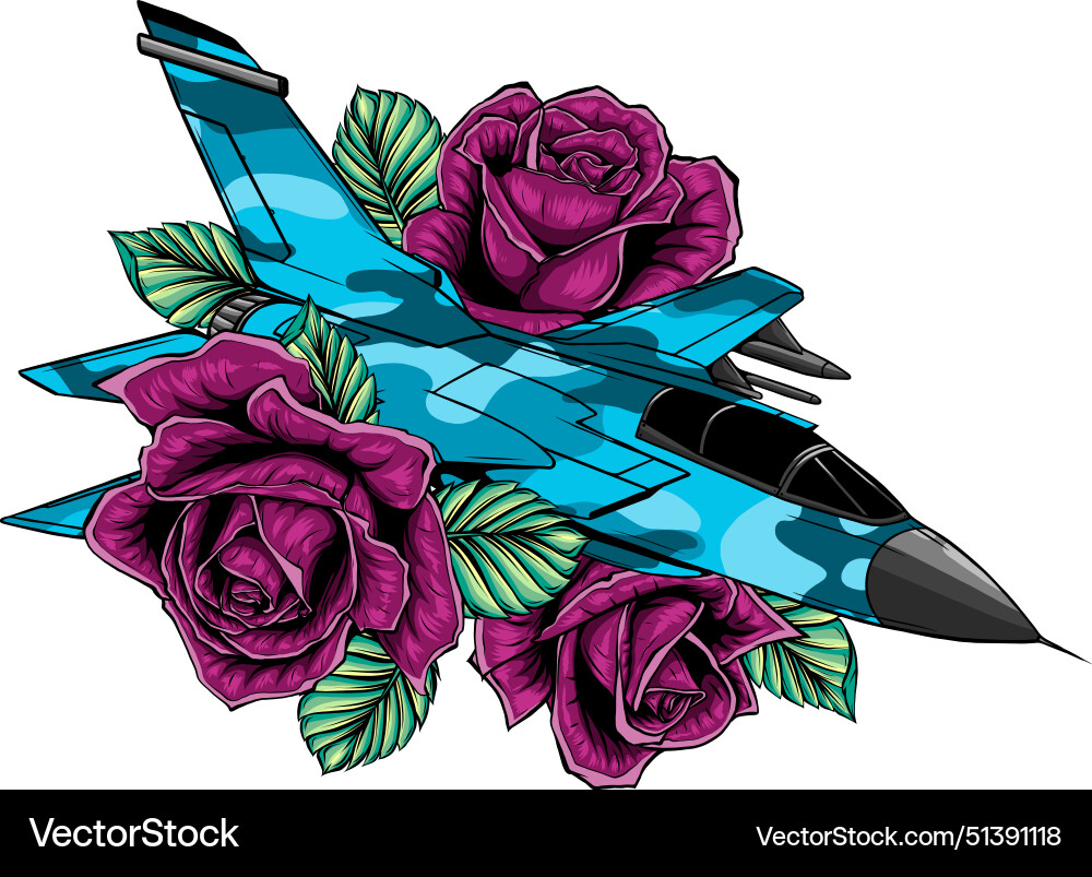 Cartoon military jet Royalty Free Vector Image