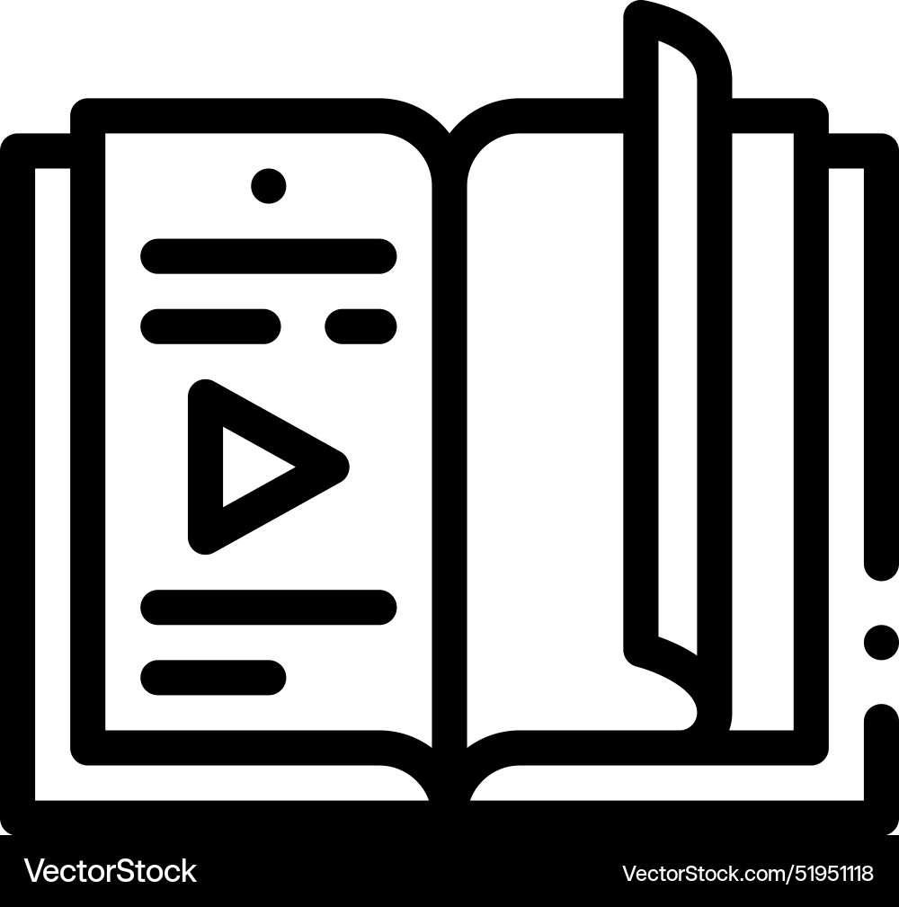 Chapter icon thin linear style design isolated on Vector Image