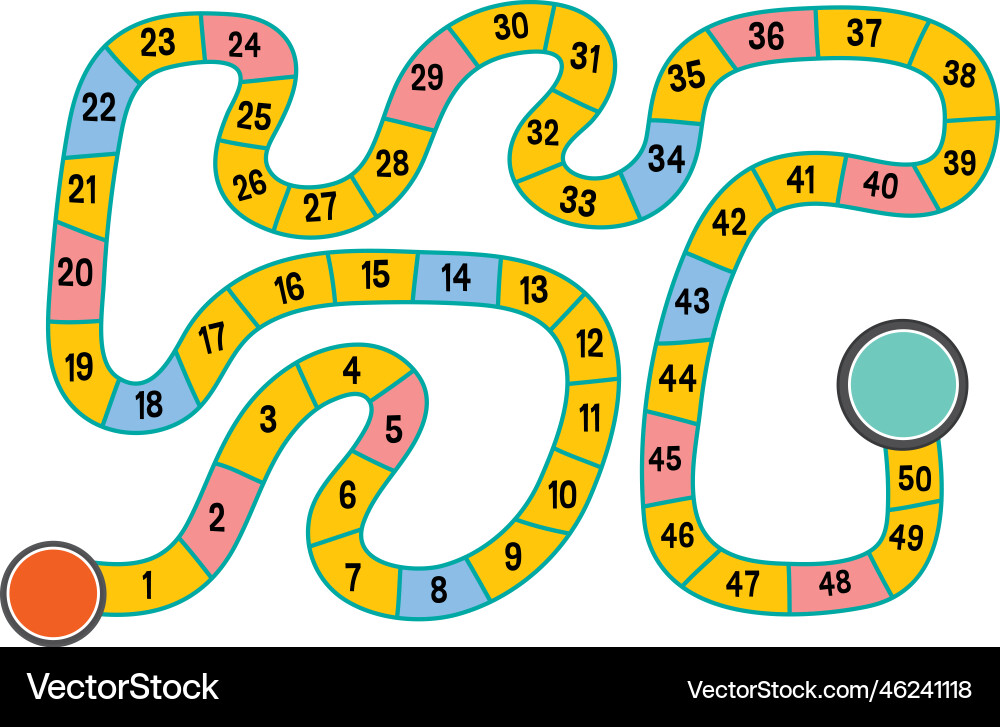 Children's Board Game Template Royalty Free Vector Image