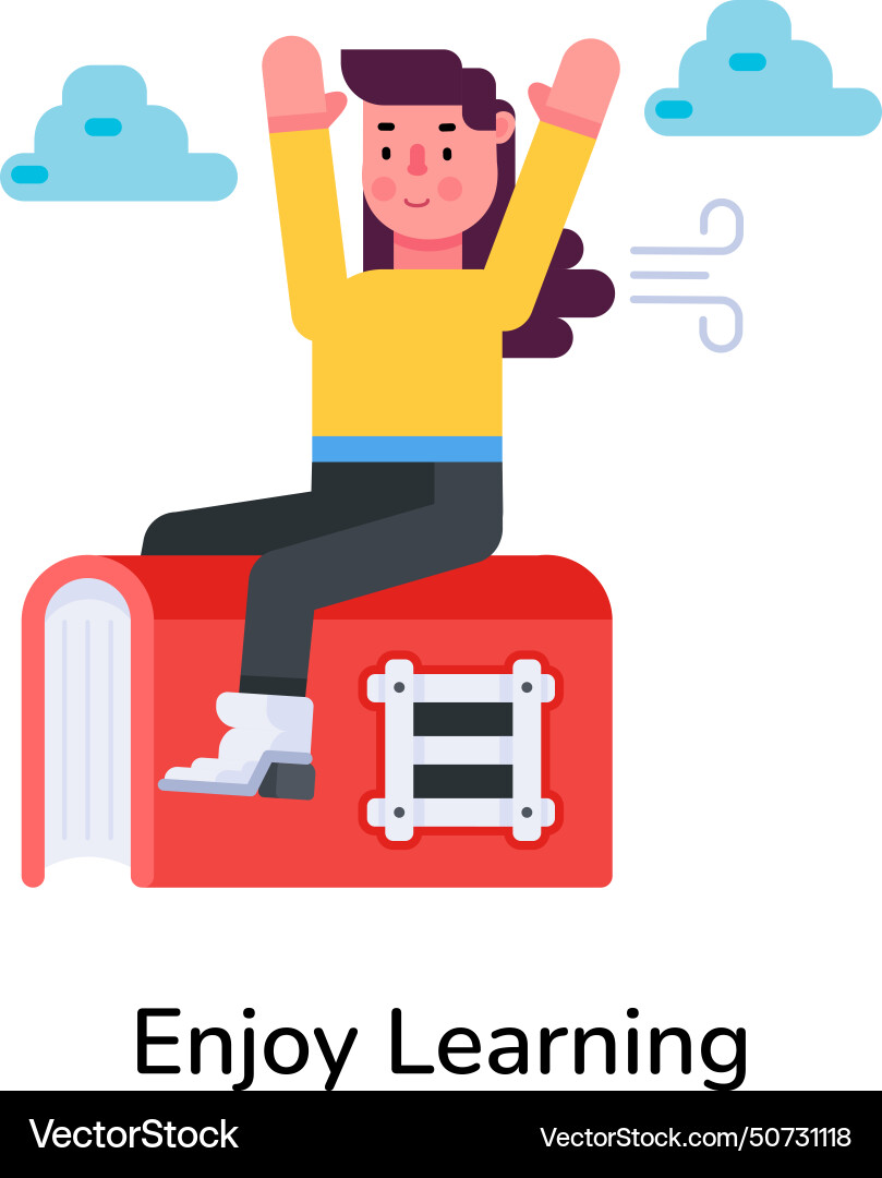 Enjoy learning Royalty Free Vector Image - VectorStock