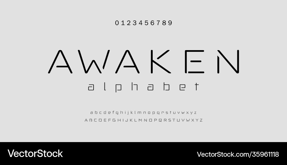 Font design trendy alphabet letters Royalty Free Vector