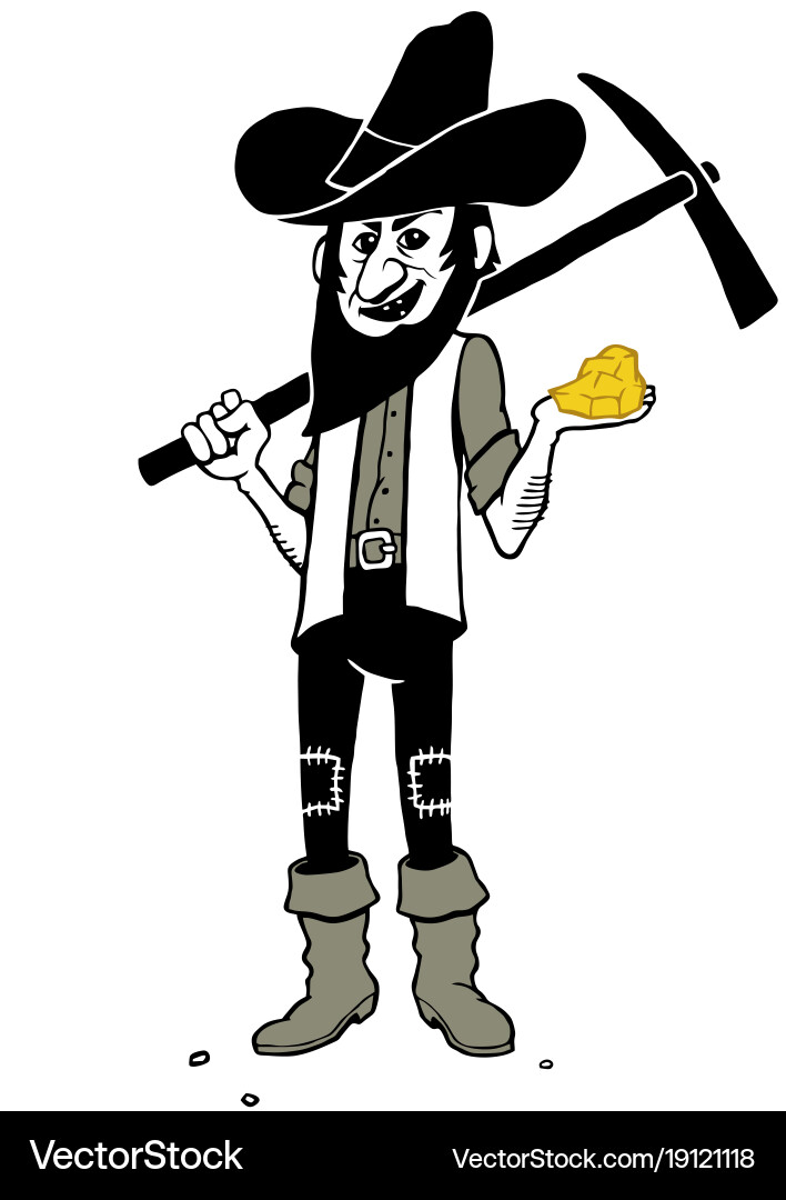 Gold digger cartoon Royalty Free Vector Image - VectorStock