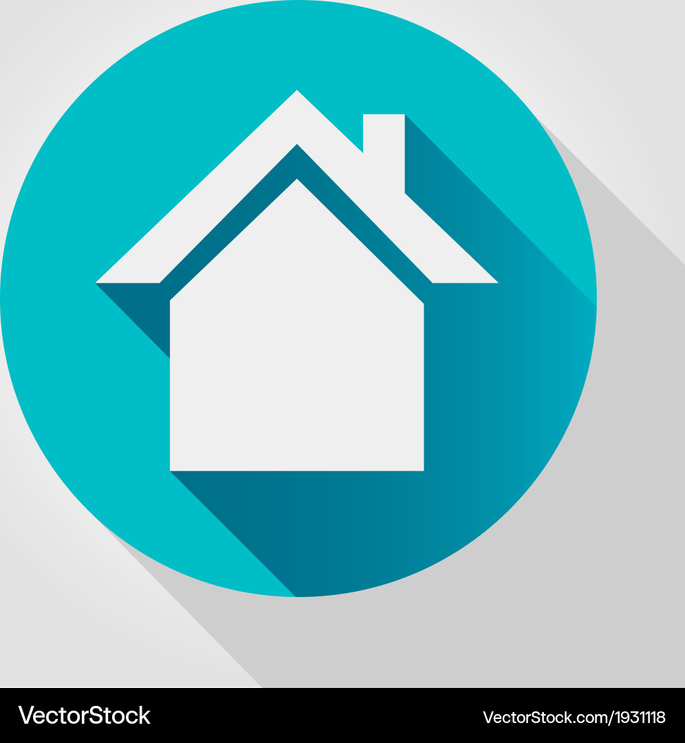 Home icon flat design Royalty Free Vector Image Home icon flat design Royalty Free Vector Image