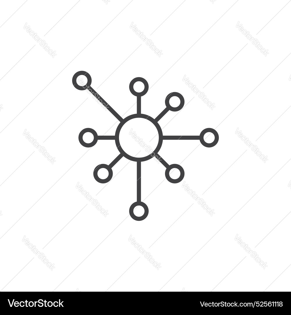 Hub icon set on white background Royalty Free Vector Image