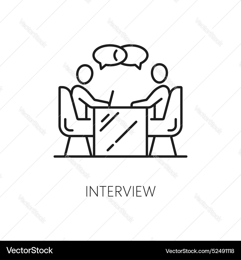 Interview Candidate Icon Royalty Free Vector Image
