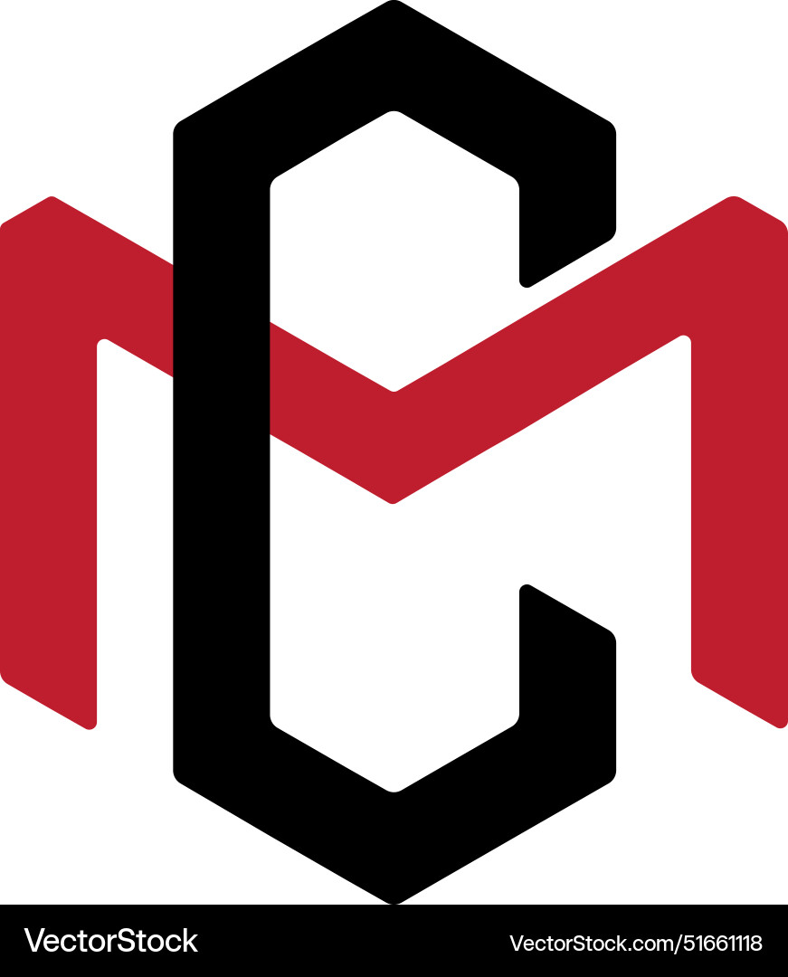 Mc logo design cm logo mc letter logo Royalty Free Vector