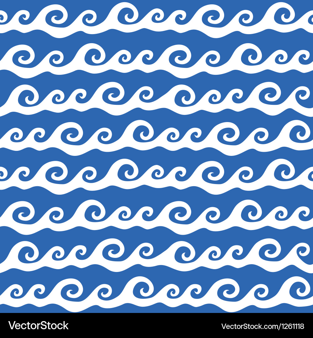 Ocean Wave Pattern Royalty Free Vector Image - VectorStock