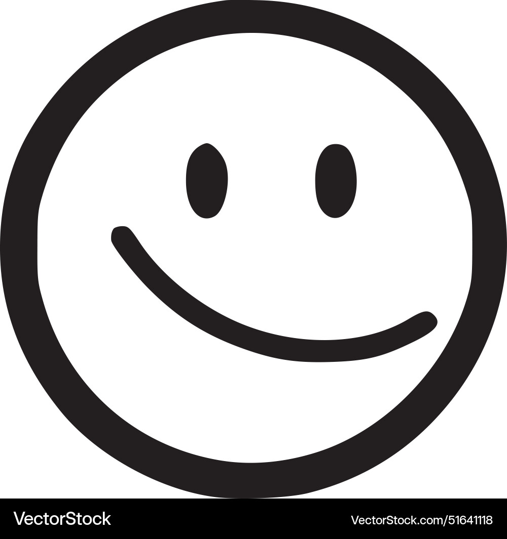 Smiley face - minimalist and simple silhouette Vector Image