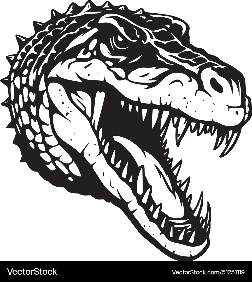 Alligator - minimalist and simple silhouette Vector Image