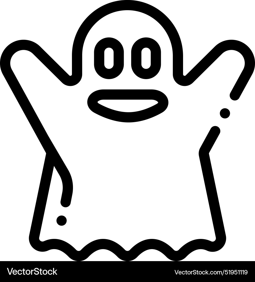 Character icon thin linear style design isolated Vector Image