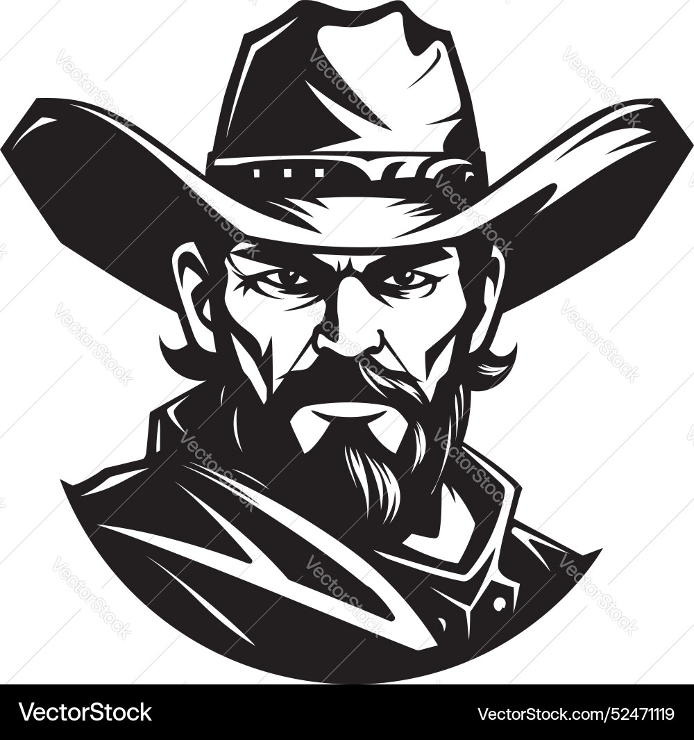 Desert duelist cowboy holding a gun design rugged Vector Image