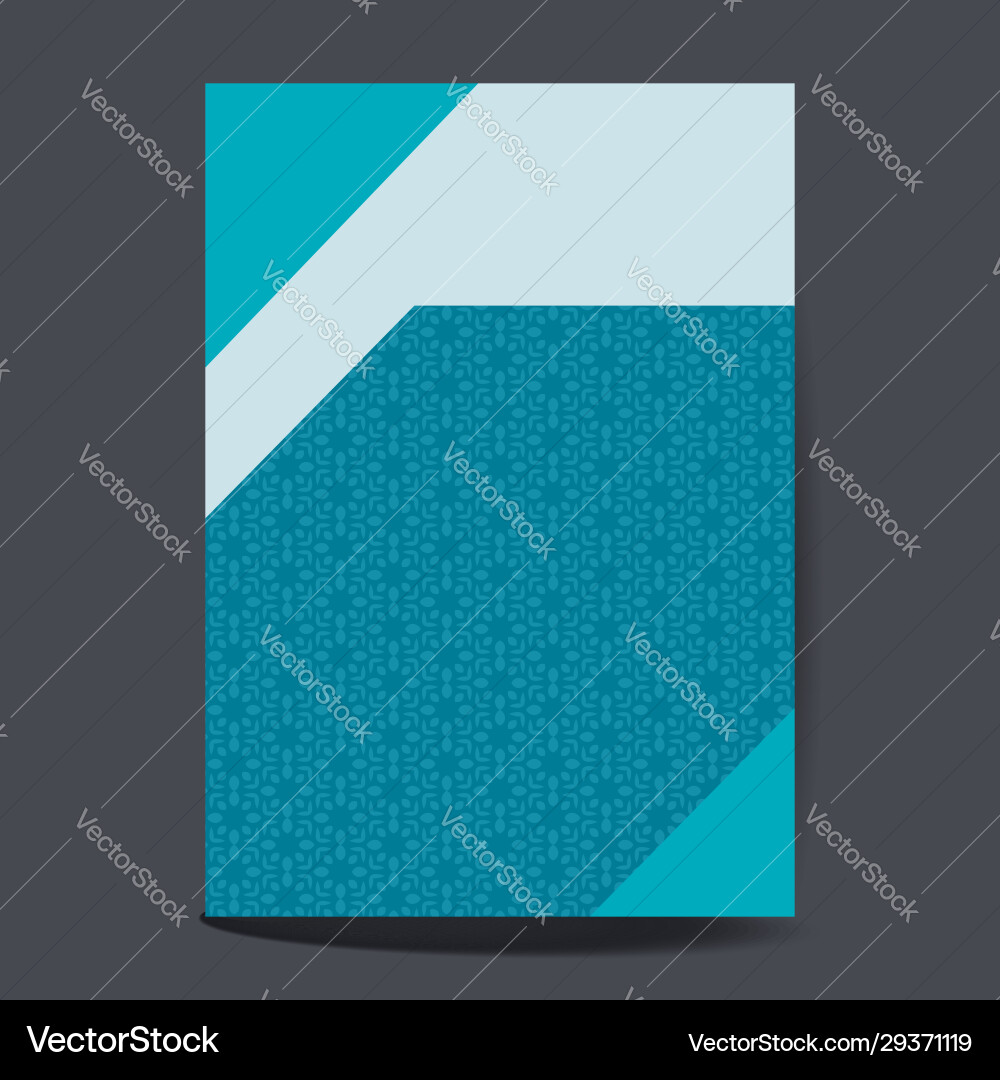 Elegant cover page with pattern background Vector Image
