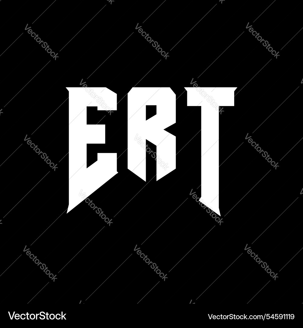 Ert letter logo design for technology company Vector Image