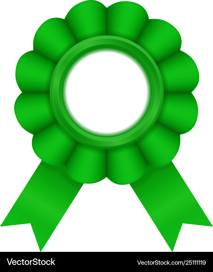 Green award badge Royalty Free Vector Image - VectorStock