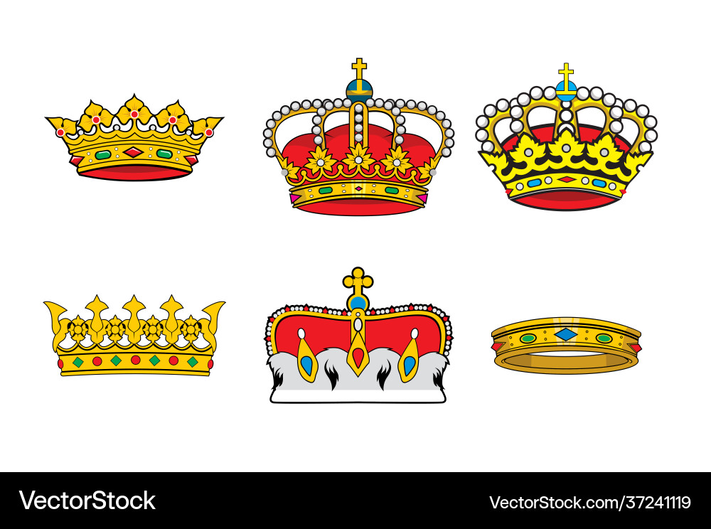 Heraldic crowns (37241119) – Royalty-Free Vector | VectorStock