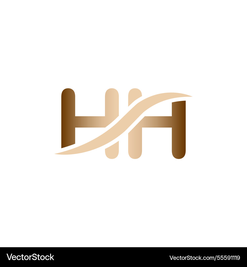 Hh logo design trendy awesome artistic initial Vector Image
