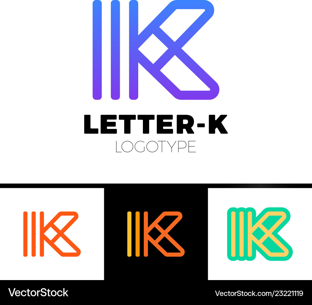 Letter k logo icon design template elements Vector Image