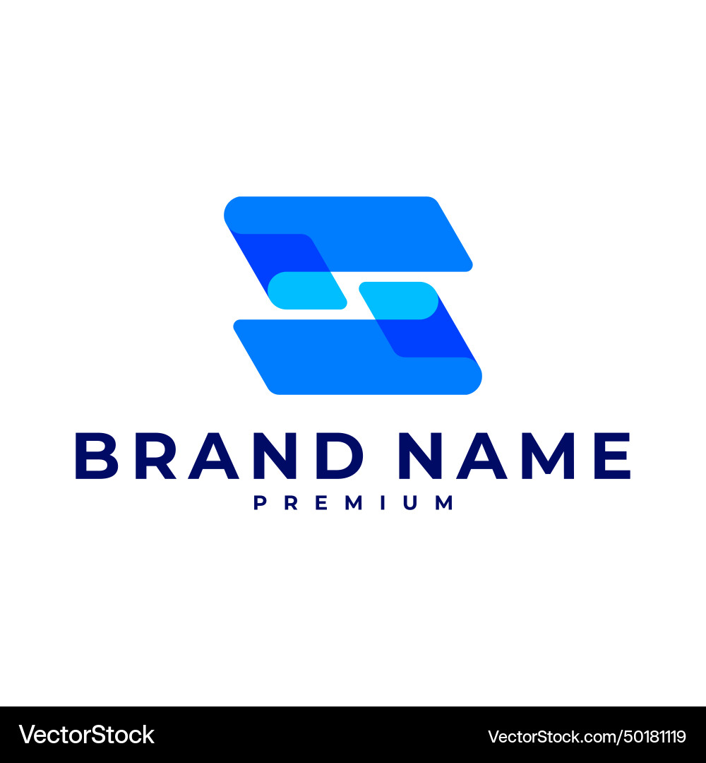 Letter s initial wallet pay digital logo Vector Image