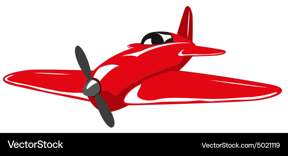 Red plane Royalty Free Vector Image - VectorStock