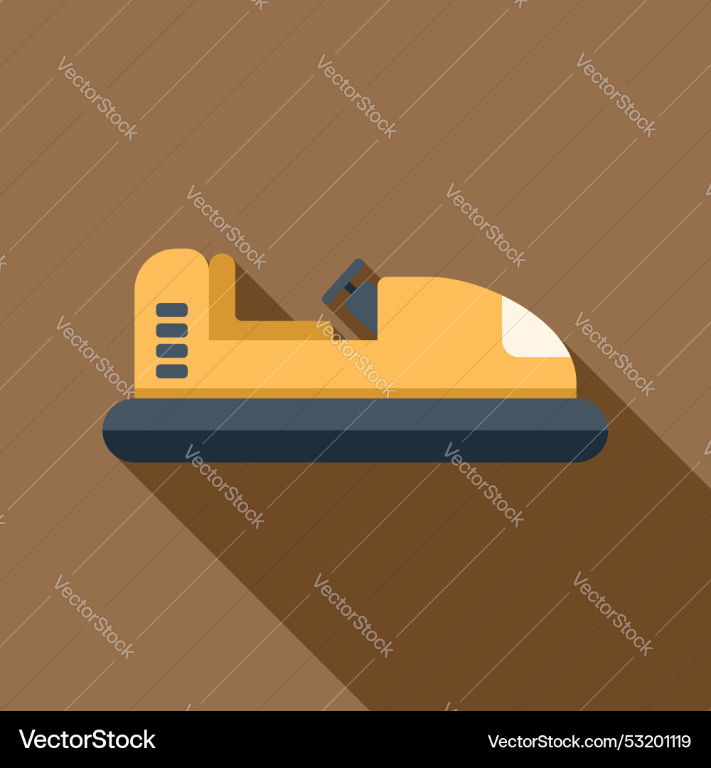 Yellow bumper car icon depicting Royalty Free Vector Image