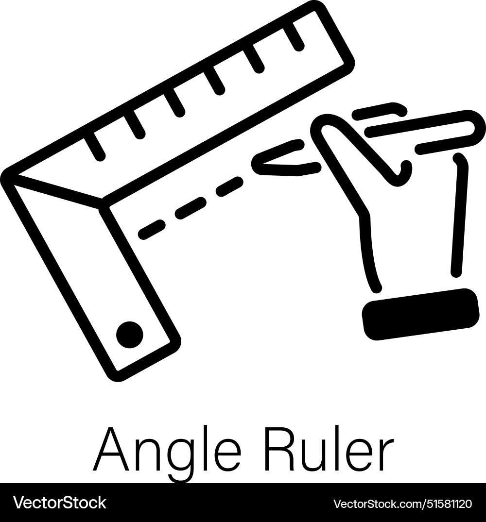 Angle ruler Royalty Free Vector Image - VectorStock