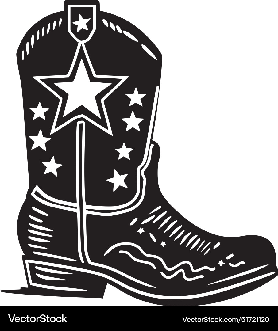 Cowboy boot - high quality logo - ideal for Vector Image