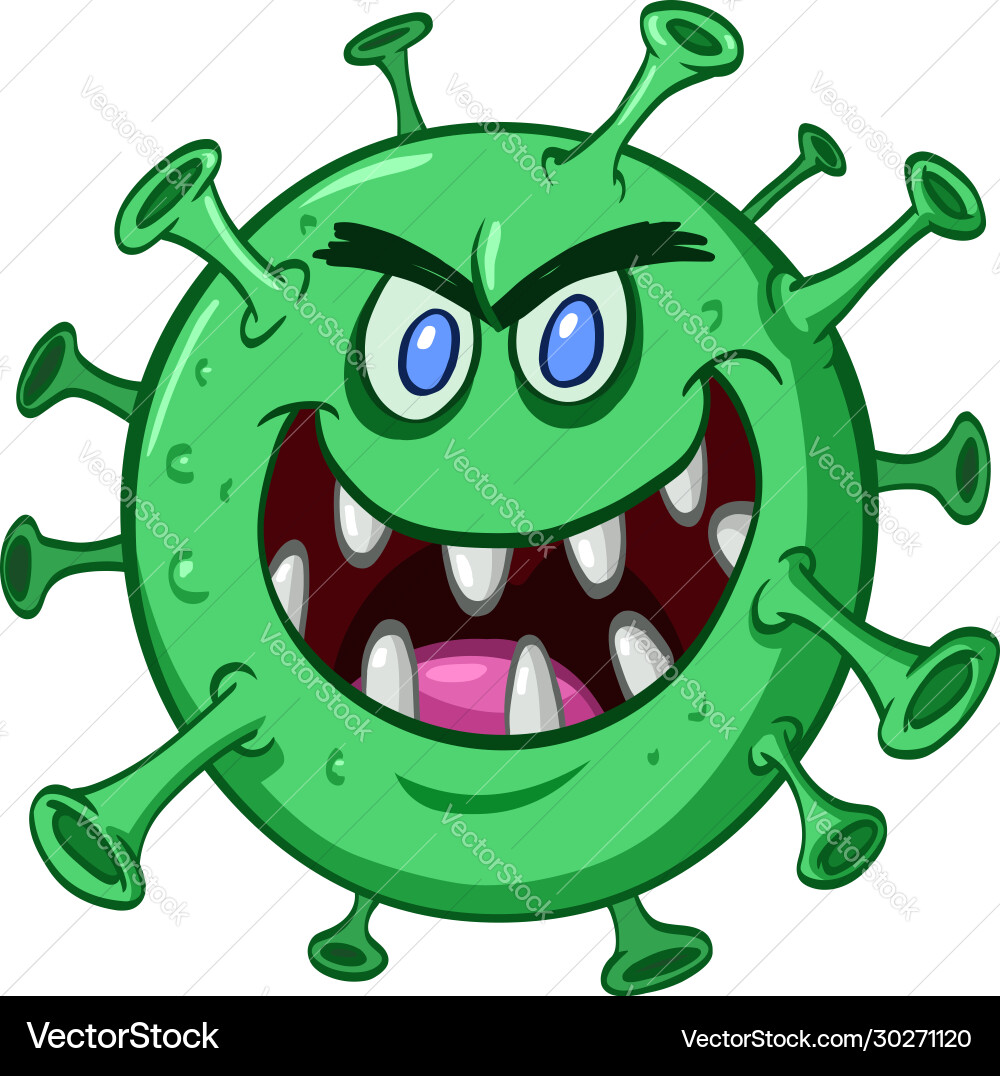 Evil Laughing Virus Royalty Free Vector Image - VectorStock