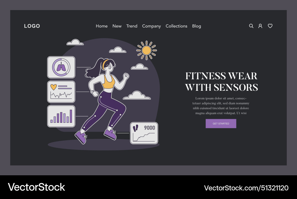 Fashion tech flat Royalty Free Vector Image - VectorStock