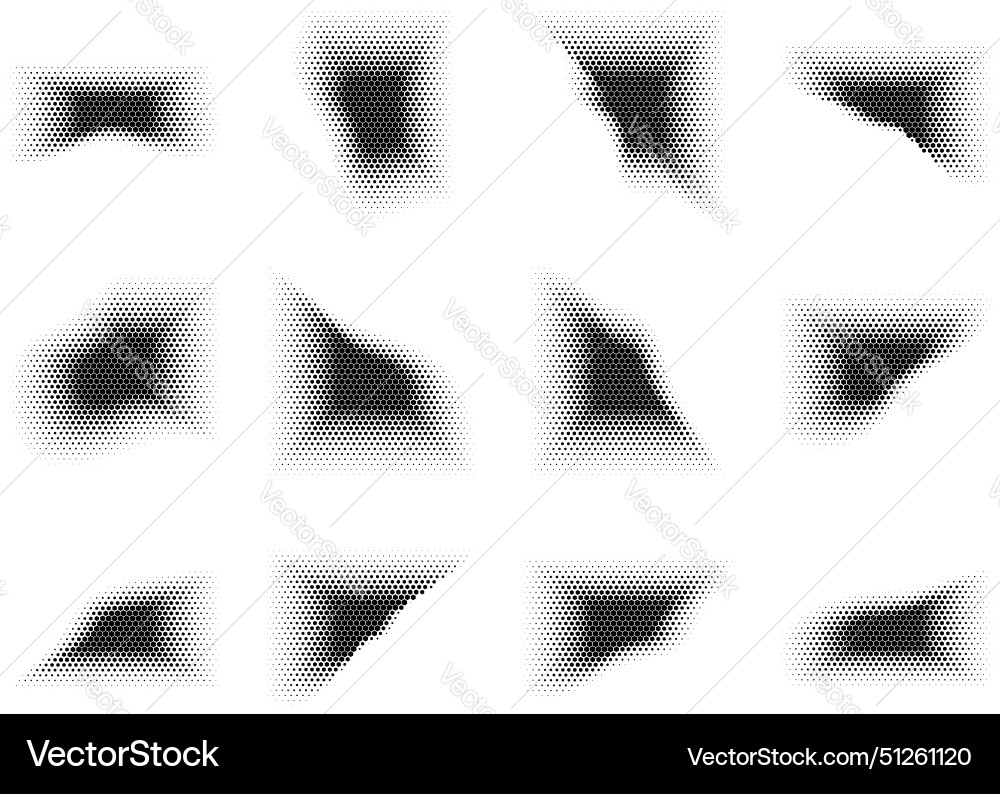 Halftone hexagon pattern reprographic technique Vector Image