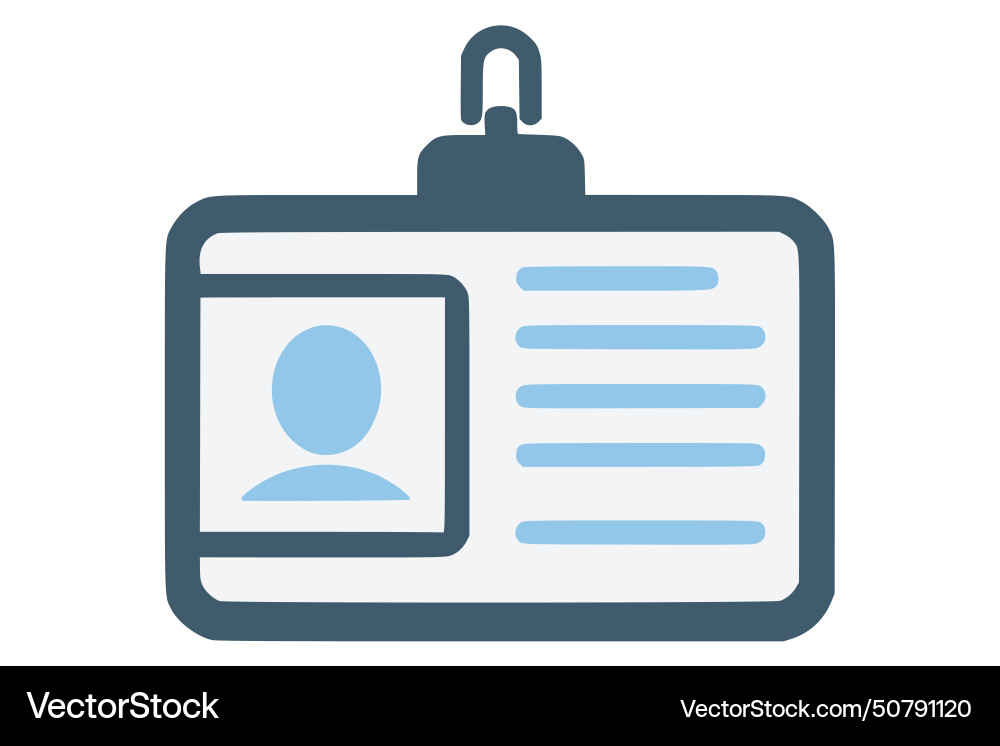Identification card with profile icon national id Vector Image