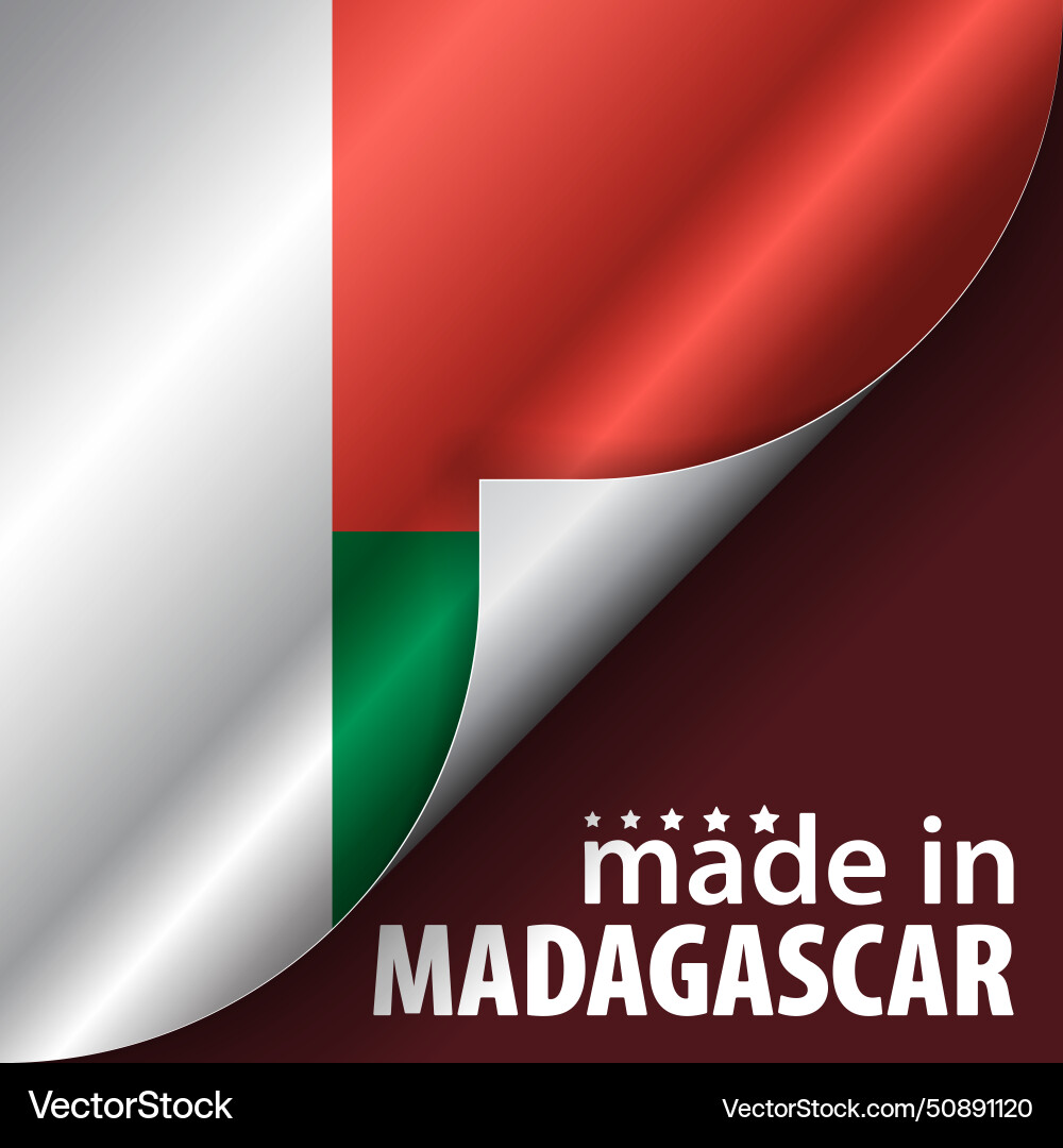 Made in madagascar graphic and label Royalty Free Vector