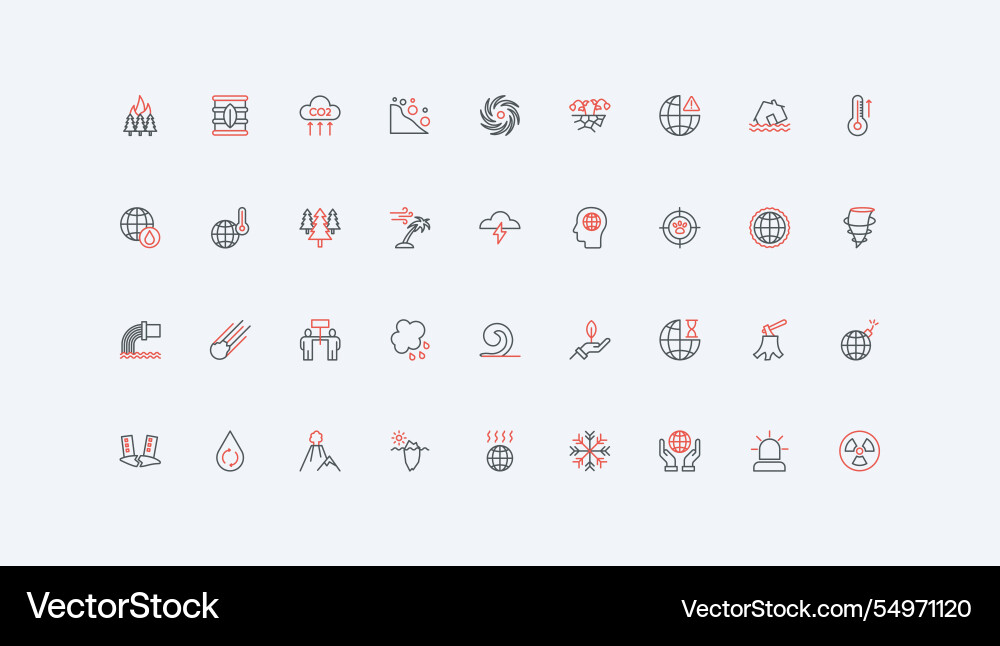 Natural disasters and catastrophe global risk Vector Image