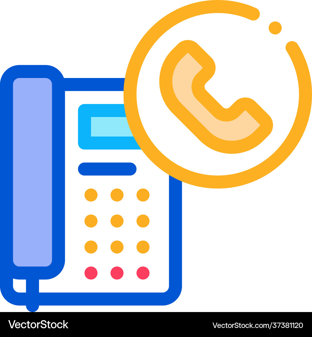 Receiving calls administrator color icon Vector Image