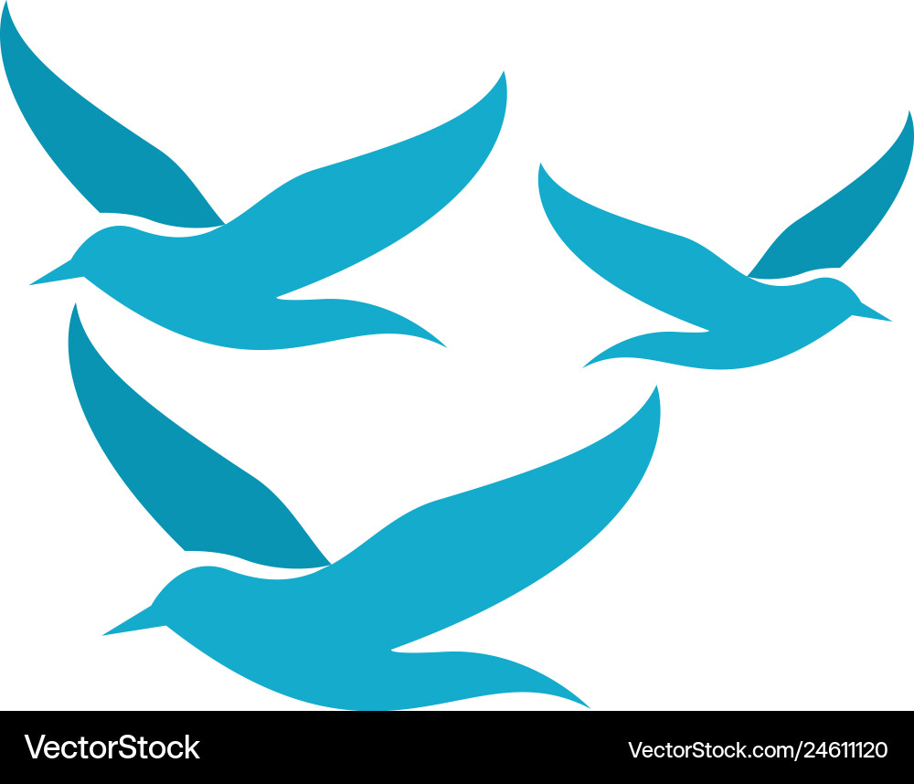 Seagull symbol design Royalty Free Vector Image